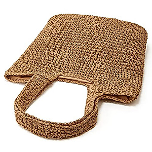 Straw Tote Bag Purses for Women Straw Beach Bag Women Summer Handwoven Tote Bags Shoulder Handbags