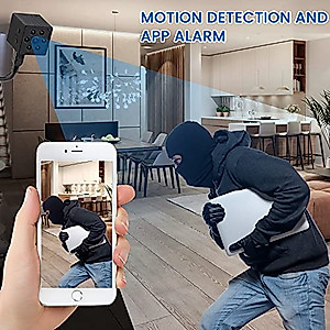 Chanarily Spy Camera, 4K HD Web Camera, Mini Wireless Cam, Small WiFi Nanny Camera with Phone App Night Vision Motion Detection Portable Smart Camera for Indoor/Home/Apartment/Office