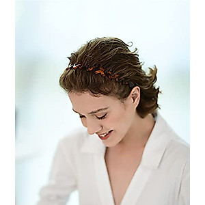 BAHABY 6 Pack Zig Zag Shark Tooth Hair Comb Headbands for Women Plastic Plain Hair Bands Hair Hoop Hair Accessories for Women