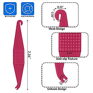 Annhua 20 PCS Dental Elastic Rubber Bands Placers, Braces Rubber Band Tool Disposable Plastic Elastic Placers for Braces Bands - Multi-color