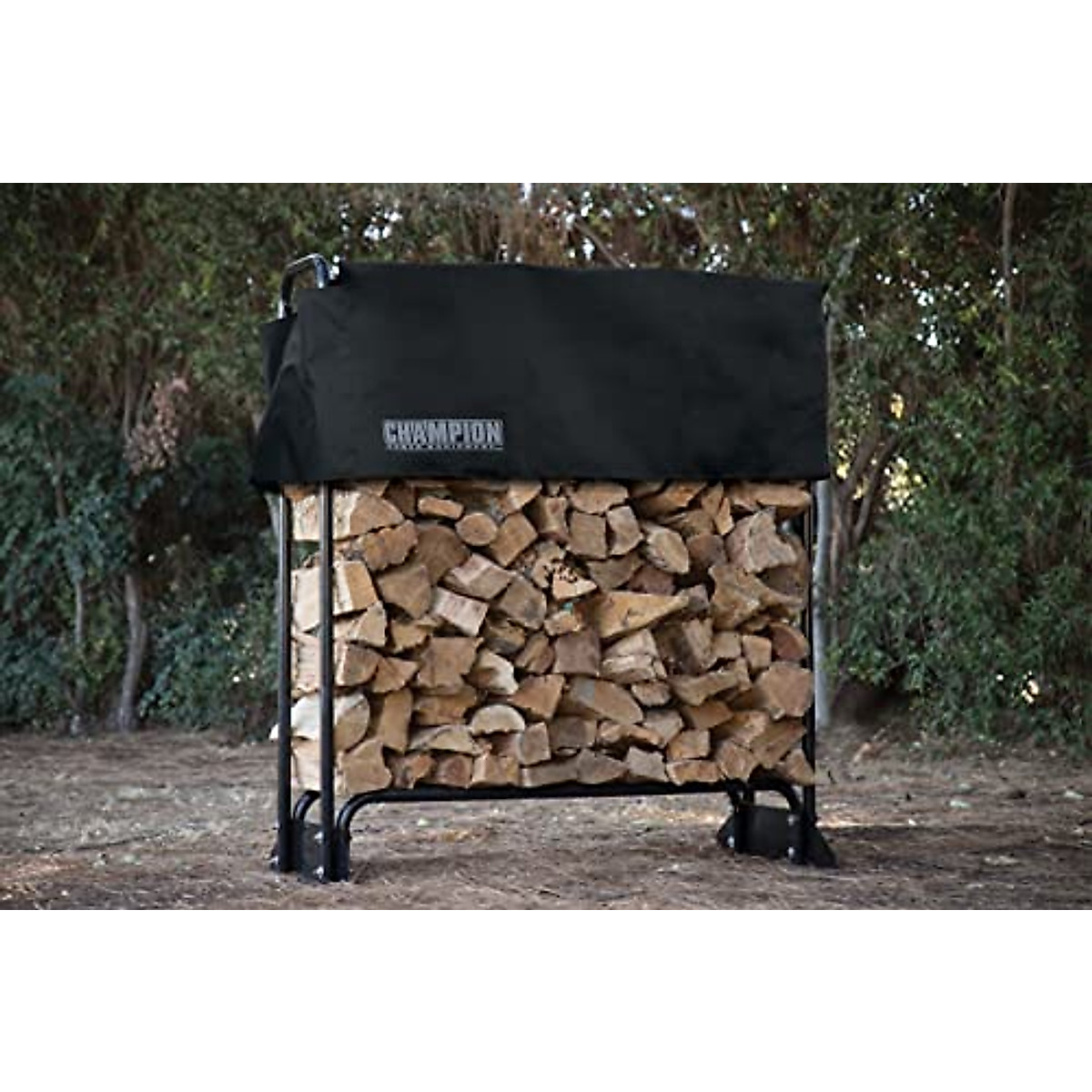Champion Power Equipment 201163 48-Inch Firewood Heavy Duty Wood Log Rack, Weather Resistant Cover Included