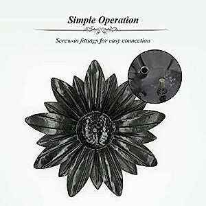 Flower Outdoor Garden Stakes Decor,Metal Flower Stick Décor,Flowers Metal Flowers Water Proof Decorative for Lawn Yard Patio