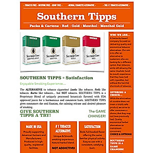 SOUTHERN TIPPS RED PACK HERBAL CIGARETTES - Tobacco & Nicotine Free, Proprietary Botanical Blend, Smooth Smoking Experience, Non-Addictive - 20 Sticks