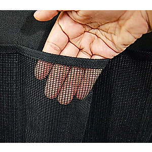 Home-X Hanging Mesh Pockets Organizer-Over the Door Hook-Shampoo Shower Organizer-Closet Caddy-6 Pockets House Organization and Storage-Black