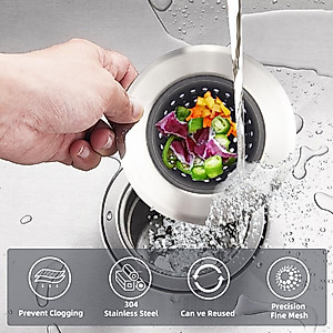 Kitchen Set of 2 Sink Strainers, Flexible Silicone Good Grip Kitchen Sink Drainers, Traps Food Debris and Prevents Clogs, Large Wide 4.5’ Diameter Rim (Silver Black)