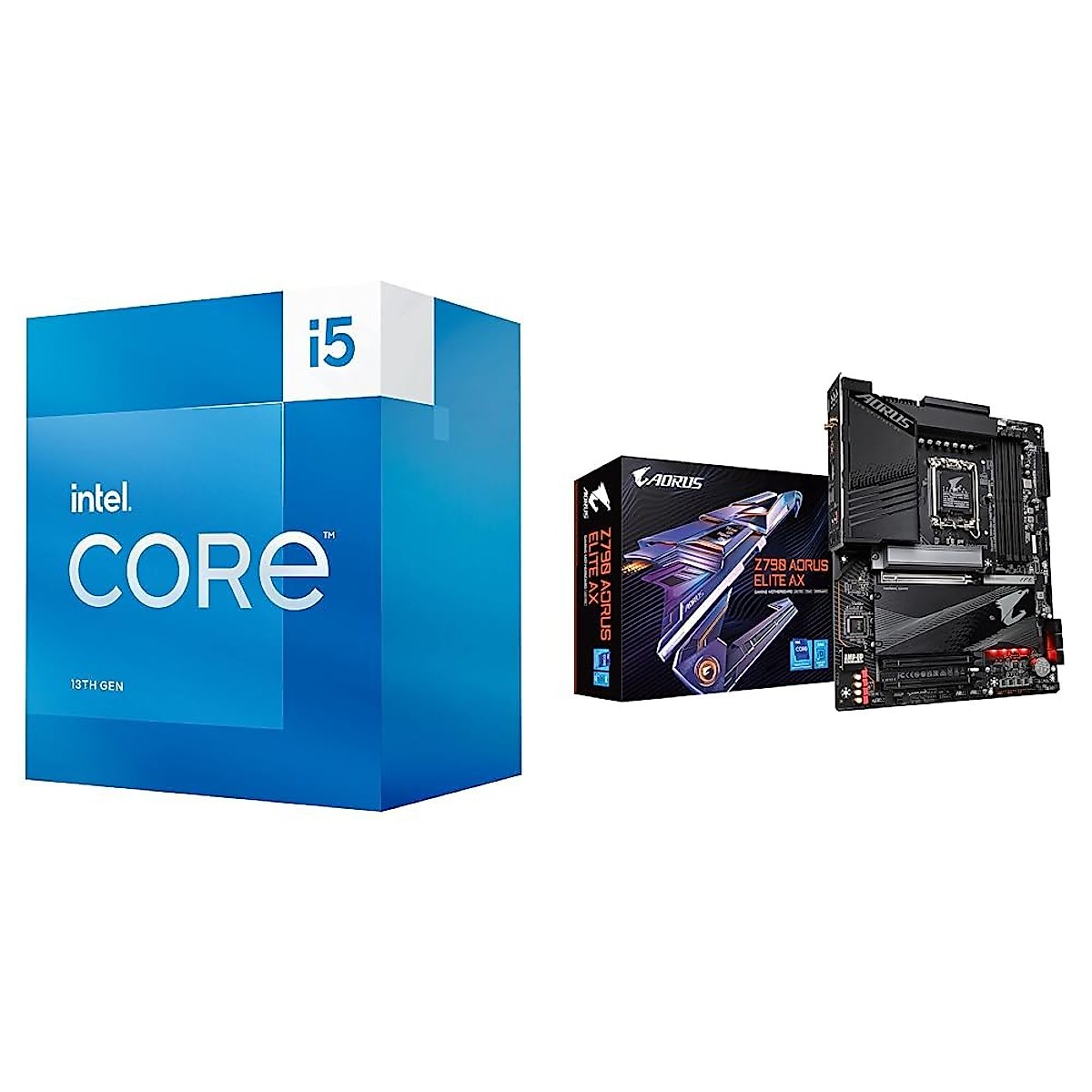 Intel Core i5-13500 Desktop Processor 14 cores (6 P-cores + 8 E-cores) 24MB Cache, up to 4.8 GHz & GIGABYTE Z790 AORUS Elite AX (LGA 1700/ Intel Z790/ ATX/ DDR5/ Quad M.2/ PCIe 5.0/ USB 3.2 Gen2X2