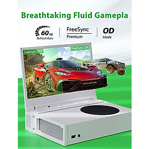DEPGI 4K 14" Portable Gaming Monitor IPS Screen for Xbox Series S（not Included） with Remote Control, Portable Monitor with HDR10, AMD FreeSync, 2X HDMI for Indoor Outdoor Travel