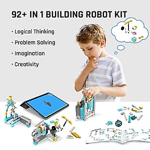 Makerzoid Smart Robot,72-in-1 STEM Educational Toy, Electronic Building Robot Toy, Robotics Kit, Learning Kit, Logical Training Kit, DIY Robot Building Kit for Kids, Boys and Girls Ages 6+