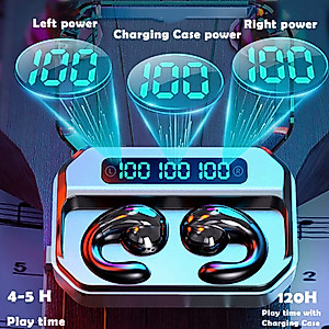 Xmenha A99 Bone Conduction Headphones, Bluetooth 5.3, Open Ear, Waterproof, 4-5 Hours Play, Clip On Headset