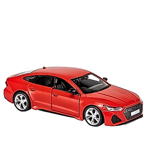 Car Diecast Model Car Model Simulation Acoustooptic Return Car Decoration Children's Toy Car Gifts and Boy Collection 1/36 Alloy for Audi for Rs7 (Color : Red)