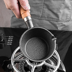 Cabilock Cast Iron Pot Pasta Pot Cast Iron Pot, Baking Heating Holder Cheese Heating Pot Kitchen Butter Heating Pot 1 Pc Butter Cast Iron Pot Pasta Pot