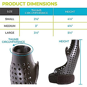 BraceAbility Hard Plastic Thumb Splint | Arthritis Treatment Brace to Immobilize & Stabilize CMC, Basal and MCP Joints for Trigger Thumb, Tendonitis Pain, Sprains (Medium - Left Hand)