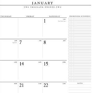 2022 Monthly Padfolio Refill for 70-290 by AT-A-GLANCE, 9" x 11", Large, Executive, Black (7090910)