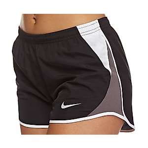Nike Women's Dry 10K Running Shorts, Black/White/Dark Grey/Wolf Grey, X-Small