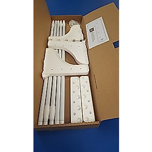 EZ Shelf DIY Expandable Shelf ONLY (No Hanging Rod) - 42.5” - 75” -White-Mounts to Backwall(Floating) with 2 End Brackets-Easy to Install-Strong- Closet Wire Shelving Alternative-(EZS-SW72-1-2)