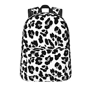 Affilleve Leopard Print Casual School Backpack For Teen Girls Boys, Travel Hiking Shoulder Daypack Bag For Men Women