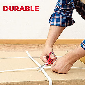 ZekPro 3 Pack Scissors 8" Craft Scissors All Purpose, Heavy Duty Sharp Blade Shears Sewing Scissor for Office, Fabric and School Supplies Left - Right Handed