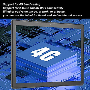 10.1 Inch Tablet Android 10 Tablet, 4G Calling Tablet, 6GB RAM 128GB ROM, Octa Core CPU, FHD Touchscreen, 8MP+16MP Camera, 2.4G/5G WiFi, BT5.0, Stereo Speaker, Long Battery Life (Black)