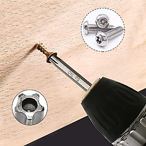 Mesee 5 Point Security Star Torx Screwdriver Bits Set 14Pcs Security Star Torx Screwdriver Bits 5-Pointed Screwdriver Bit for Electric Hand Screw Driver Drill Bits, 50mm Length