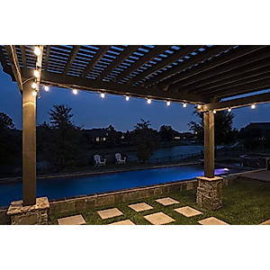 Lights By Night LED Bistro String Lights 12 ft | 6 Shatter Resistant Lifetime Bulbs, 2200K Warm White, Weather Resistant, Indoor/Outdoor, Commercial Grade, Perfect for Backyard, Porch, Patio, 38353