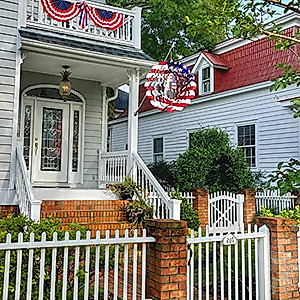 Metal Wind Spinners - 3D Patriotic Wind Spinner for Yard and Garden Kinetic Wind Sculpture American Flag Spinner Hanging Decor 12in Wind Catchers & Spinners Outdoor Art Ornaments Gifts