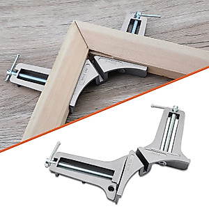 PONY 2-Piece 90 Degree Corner Clamp Set, Featured with 3’’ Maximum Opening, 200 lbs Clamping Force & 1/2’’ Clamping Height, Aluminum Alloy Body, Adjustable Right Angle Clamps for Multiple Projects