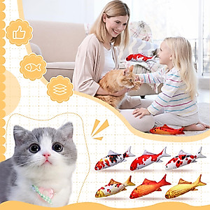 Barydat 6 Pcs 12 Inch Fish Plush Toy Pillow Soft Fish Cushion Pillow Fish Stuffed Animal Realistic Fish Stuffed Carp Toy for Cat Pets or Kids Birthday Gifts