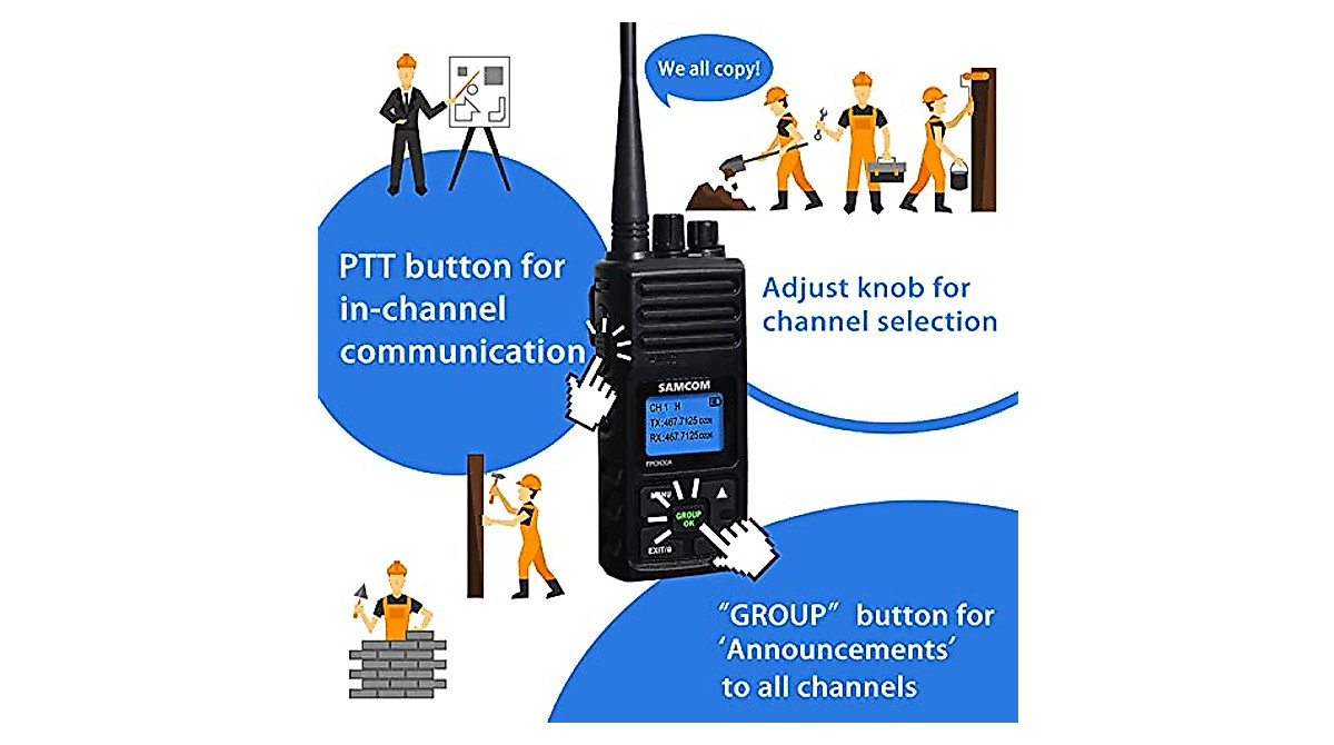 Samcom 2 Way Radio: Long Range, Programmable & Heavy Duty