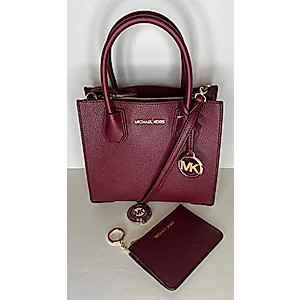 Michael Kors MICHAEL Michael Kors Mercer MD Messenger bundled SM TZ Coinpouch Purse Hook (Mulberry)