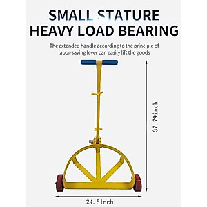 55 Gallon Drum Dolly - Stuffygreenus Industry Heavy Duty Barrel Wheels Barrel Dolly for 55 Gallon Drum Cart with Tow Bar Round Dolly Steel Low Profile, 1200lbs