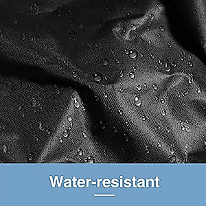 HREFEU Patio Table Cover Black, Heavy Duty 600D Oxford Deck Box Cover, Outdoor Table Cover,Outdoor Patio Furniture Cover Waterproof for Sofa, Coffee Table and Chairs - 63 x 30 x 28 inch