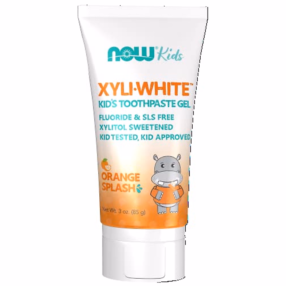 NOW Solutions, Xyliwhite™ Toothpaste Gel for Kids, Orange Splash Flavor, Kid Approved! 3-Ounce, packaging may vary