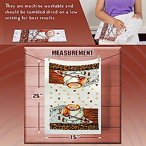 Lobyn Value Pack Kitchen Towel Oven Mitts and Pot Holders Sets, Pot Holders and Oven Mitts Sets, Kitchen Mittens and Pot Holder Set, Potholder Set, Mittens Kitchen Coffee Design