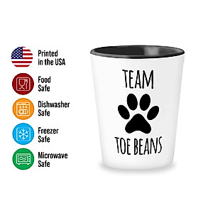 Bubble Hugs Veterinarian Shot Glass 1.5oz - Team Toe Beans - Animal Doctor Veterinarian Pet Owner Rescuer Savior Saving Animals Future Veterinary Student