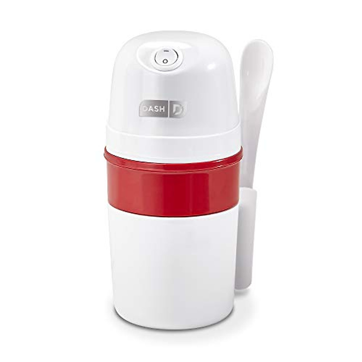 Dash My Pint Electric Ice Cream Maker Machine, 0.4qt-White & DMW001RD Mini Maker for Individual Waffles, Hash Browns, Keto Chaffles with Easy to Clean, Non-Stick Surfaces, 4 Inch, Red