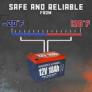 Dakota Lithium - 12V 18Ah Deep Cycle Battery - 1 Battery