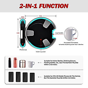 ZXXSFM Dual Expandable Car Cup Holder Expander for Car,Cupstation is A 2-in-1 Cup Holder Expander,Cup Captain Cup Holder,Golf Cart Phone Holder,Fits Most Water Bottles,Drinks,Cell Phones and Cars