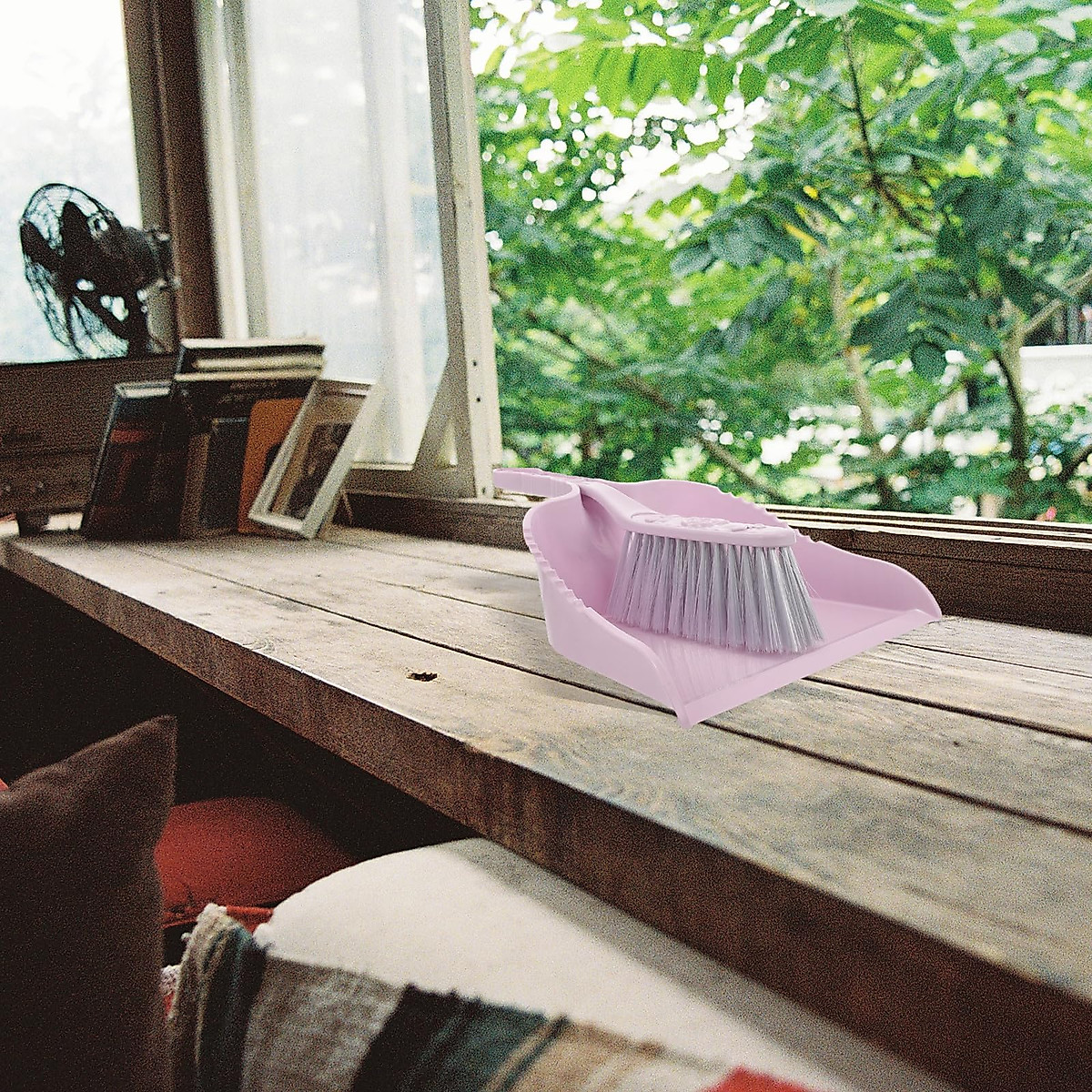 NOLITOY Small Broom and Dustpan Set, Mini Dust Pan and Brush Set, Handheld Dust Pan with Cleaning Brush Combo for Home, Table, Countertop, Sofa