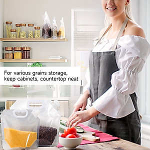 Cereal Rice Storage Bag, Thickened 10PCS - Airtight Food Storage Containers with Lids Moisture Resistant Home Essentials. Kitchen Organization for Grain, Flour, Barley, Beer, Juice