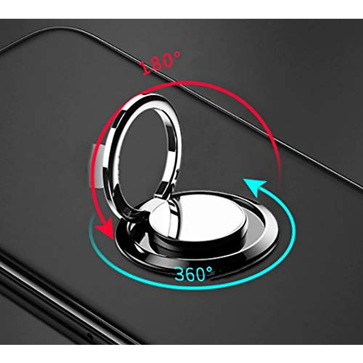 SFDO Cell Phone Mobile Ring Holder Finger 360 Rotation Metal Ring Grip for Magnetic Car Mount Compatible with All Smartphone - Red