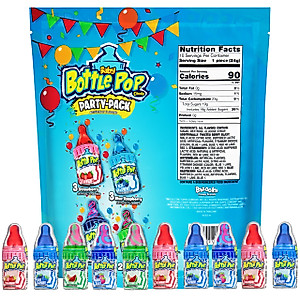 Baby Bottle Pop Valentine’s Day Bulk Variety Party Pack - 10 Count Individually Wrapped Lollipops W/ Powdered Sugar Dip In Assorted Fruity Flavors - Fun Valentine’s Hard Candy Gift For Valentine’s Day