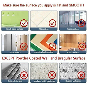 Self Adhesive White Board Paper - Dry Erase Wall Stickers Roll 17.7" x 78.7" (6.5 Feet) Message Board Wallpaper Decal for School/Office/Home/Kid/Art/Decoration, Safe for Adults & Kids with 4 Markers