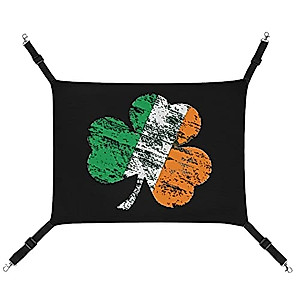 Irish Shamrock Pet Hammock Comfortable Adjustable Hanging Bed for Small Animals Dogs Cats Hamster