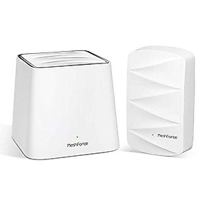 Meshforce M3 Mesh WiFi System, 3,000 sq.ft Whole Home Coverage, Mesh Router for Wireless Internet, WiFi Router Replacement, Parental Control, Plug-in Design (1 WiFi Point & 1 Dot)