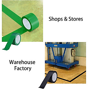 APT, Multi Color Marking Tape, Premium Safety Marking and Dance Floor Splicing Tape, 6 mil Thick (Black, 5 Roll)