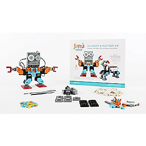 UBTECH JR0602 Jimu Robot BuzzBot & MuttBot - App Enabled STEM Learning Robotic Building Block Kit