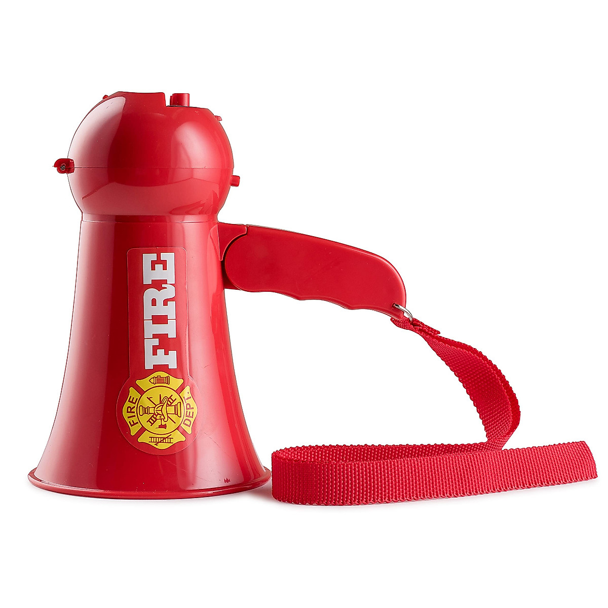 Dress Up America Firefighter Megaphone For Kids - Red Fireman Megaphone Bullhorn With Siren Sound
