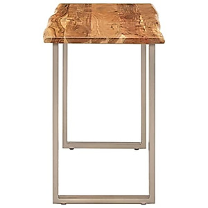 YPWRENH Decorative Table Cocktail Table Dining Table 43.3"x19.7"x29.9" Solid Wood Acacia for Dining Room, Kitchen or Living Room