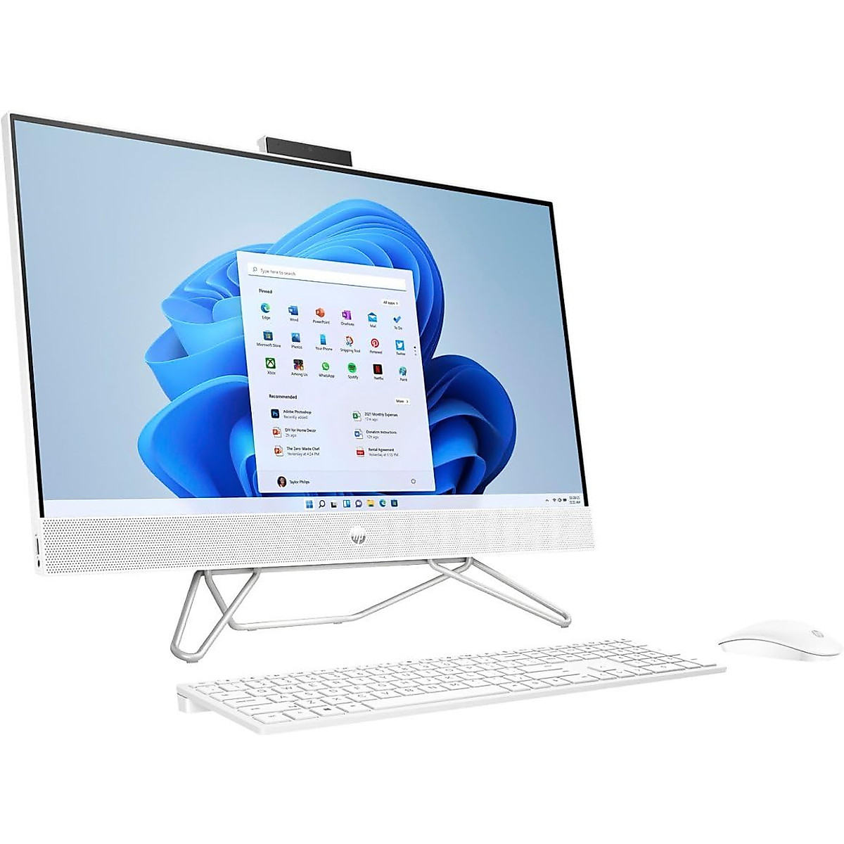 HP 27" Touchscreen All in One Desktop Computer, 27" Touch FHD, 8 Core AMD Ryzen 7 Processor, 32GB DDR4 RAM, 1TB SSD, WiFi, Bluetooth, 1080P Webcam, Wireless Keyboard and Mouse Combo, Windows 11 Home