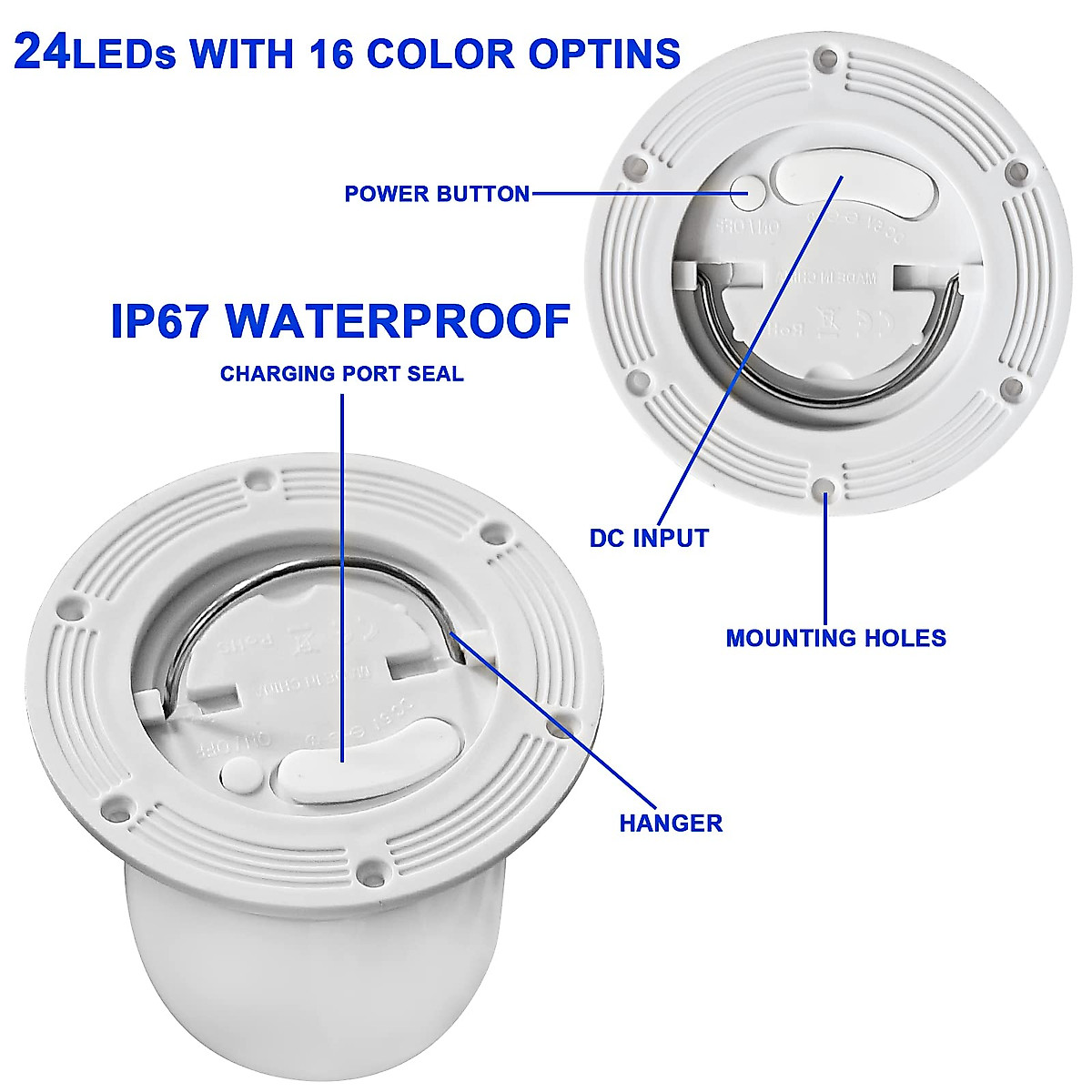 ARDUX 4 PCS Under Table LED Lights for Party - Rechargable 8 LEDs Uplighting with Remote for Cocktail Birthday Centerpiece Holiday Event Indoor Outdoor